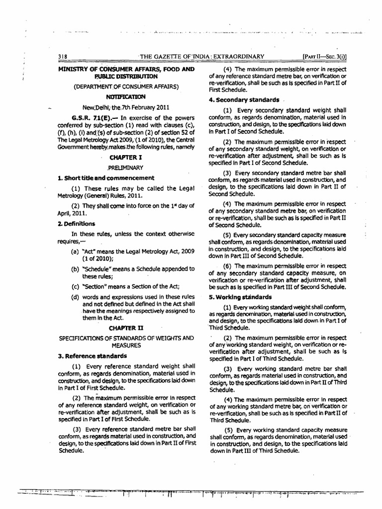 Legal Metrology General Rules 2011 | PDF | Specification (Technical ...