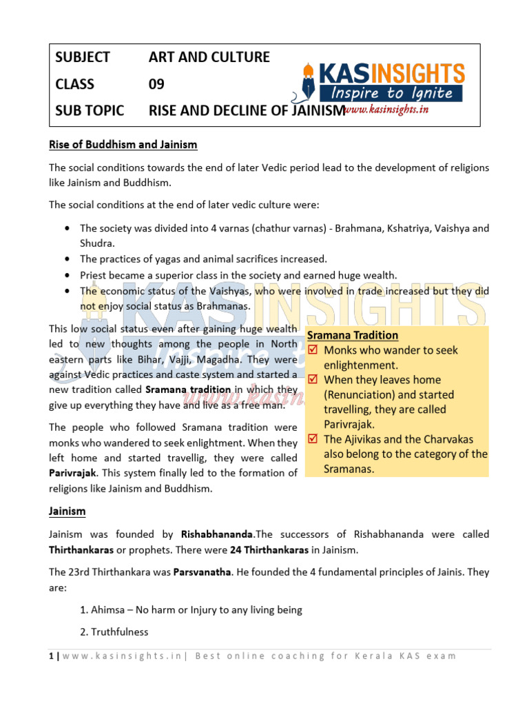 Class 9 - Art and Culture - KAS Insights | PDF | Indian Philosophy ...