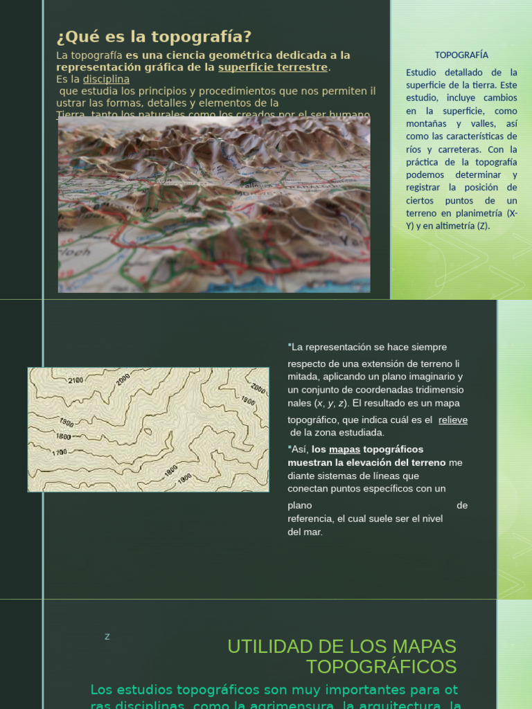 Topografía. Presentacion de Conceptos Basicos de Topografia | PDF | Topografía