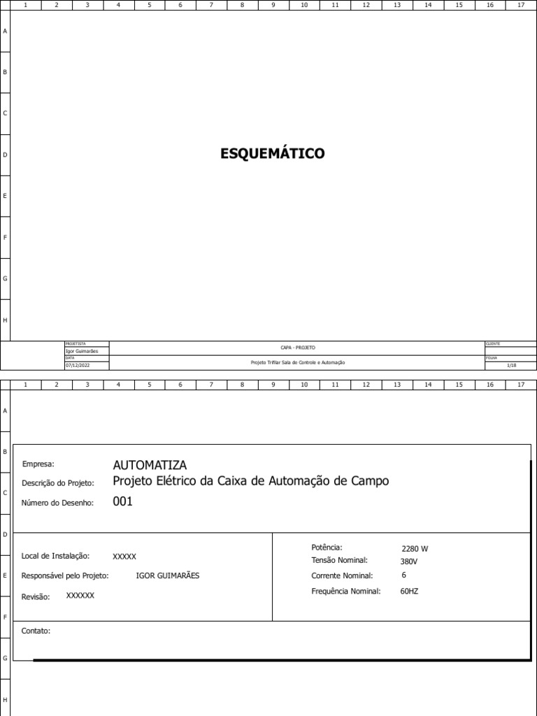 Projeto Elétrico Trifilar Automação | PDF | Relé | Engenharia Elétrica