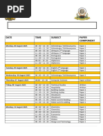 National Time Table For 2025 Mock Examinations | PDF | Educational Stages