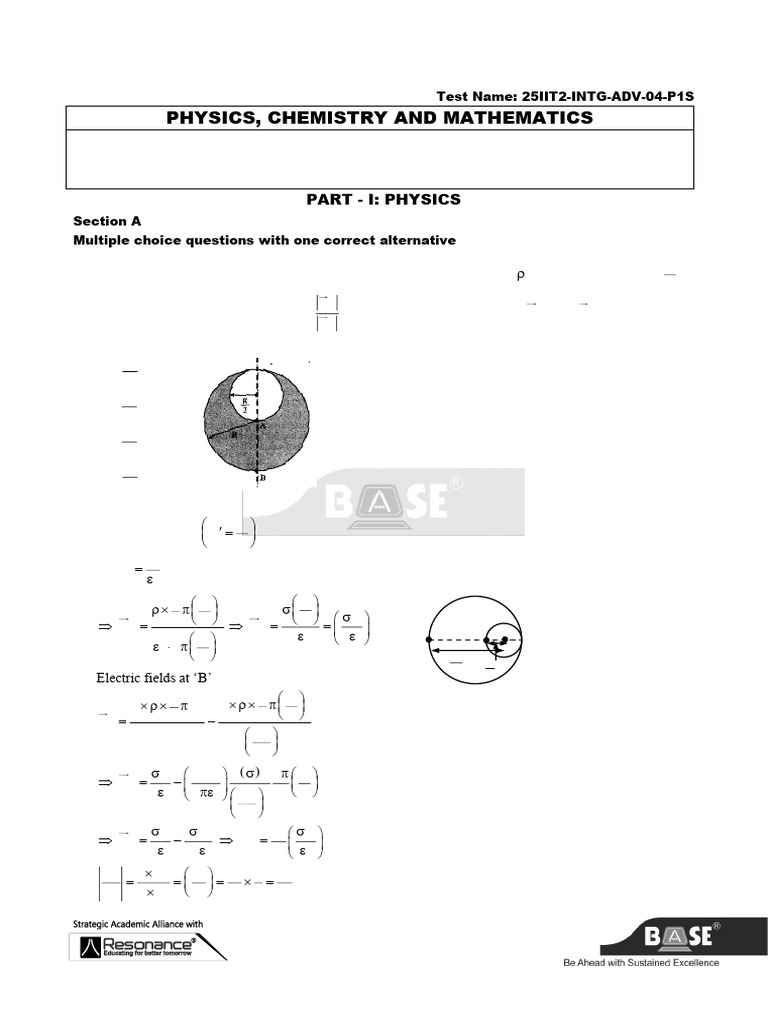 PCM Online Test - 04 (Integrated) (Paper 1) (NP - 04) Q + Soln | PDF ...