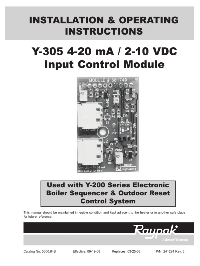 Y-200!4!20InputControl InstallationInstructions 5000.64B | PDF ...