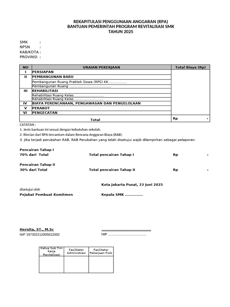 Format RPA SMK-1 | PDF