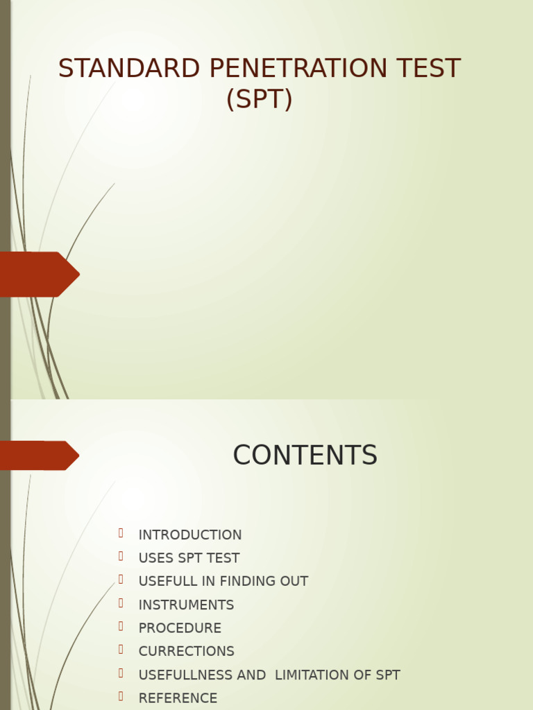 Standard Penetration Test Overview | PDF | Mechanical Engineering