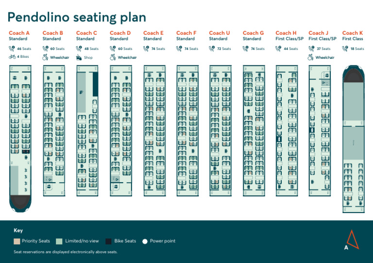 Pendolino Train Seating Plan Overview | PDF