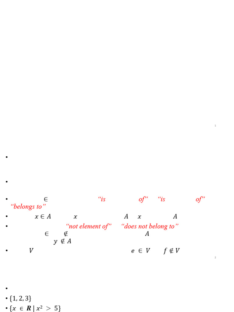 Set Theory Lecture Notes Overview | PDF | Element (Mathematics) | Ellipsis