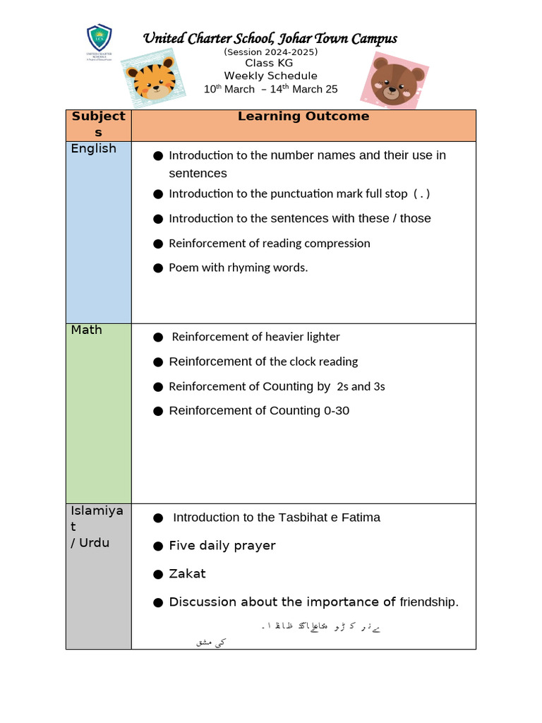 Agenda Week March Week 2 | PDF