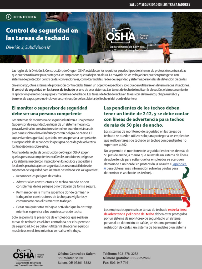 COntrol de Seguridad Tareas de Techado | PDF | Administración de Seguridad y Salud Ocupacional