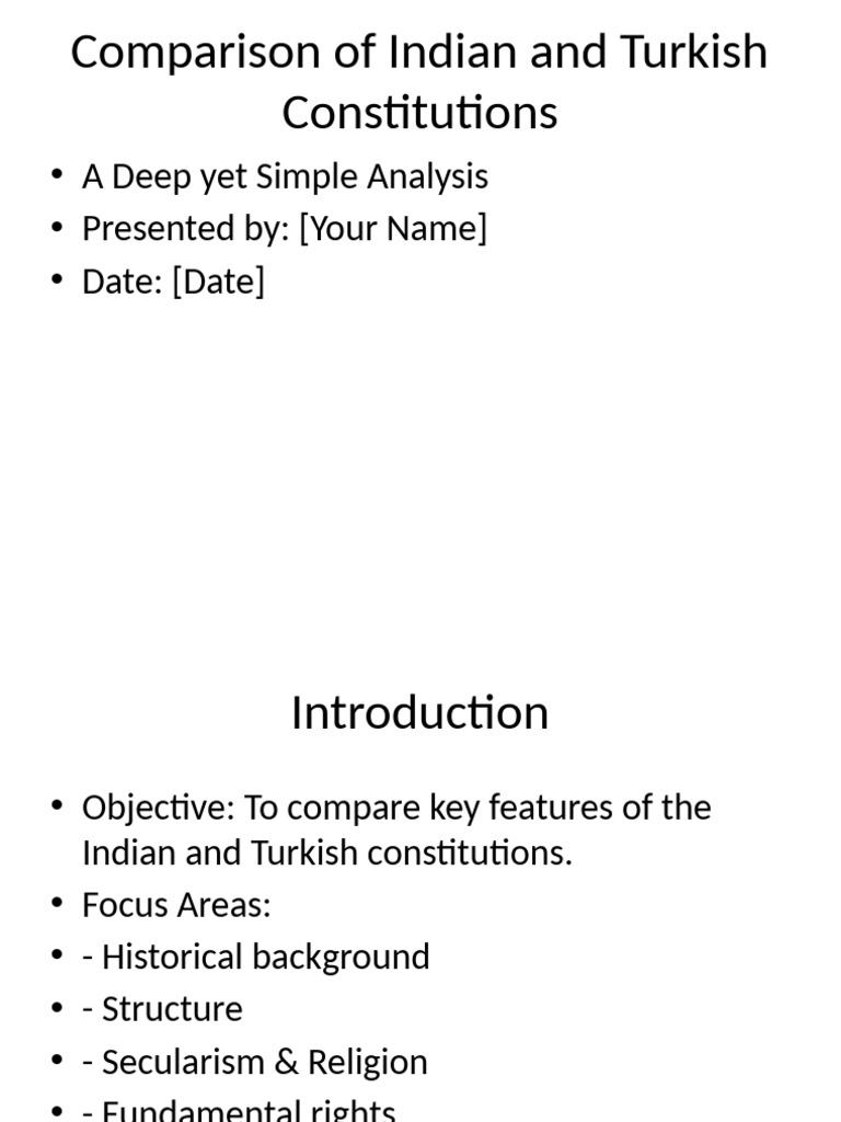 Indian vs Turkish Constitutions: Key Features | PDF | Secularism ...