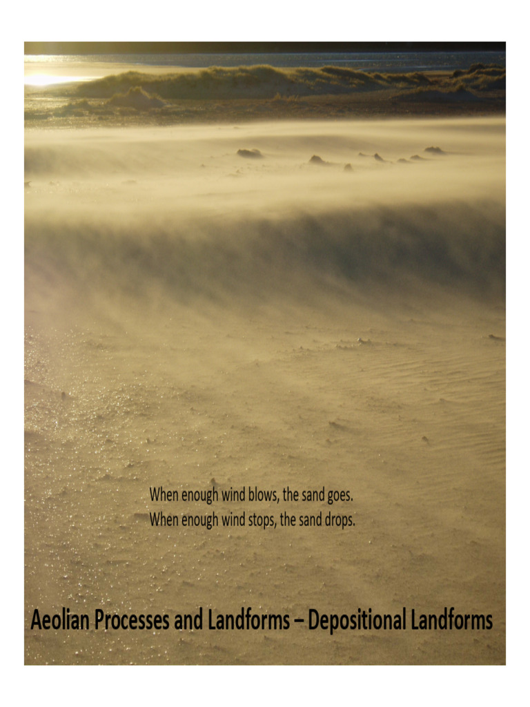 Aeolian Processes and Landforms Depositional | PDF | Dune | Earth Sciences