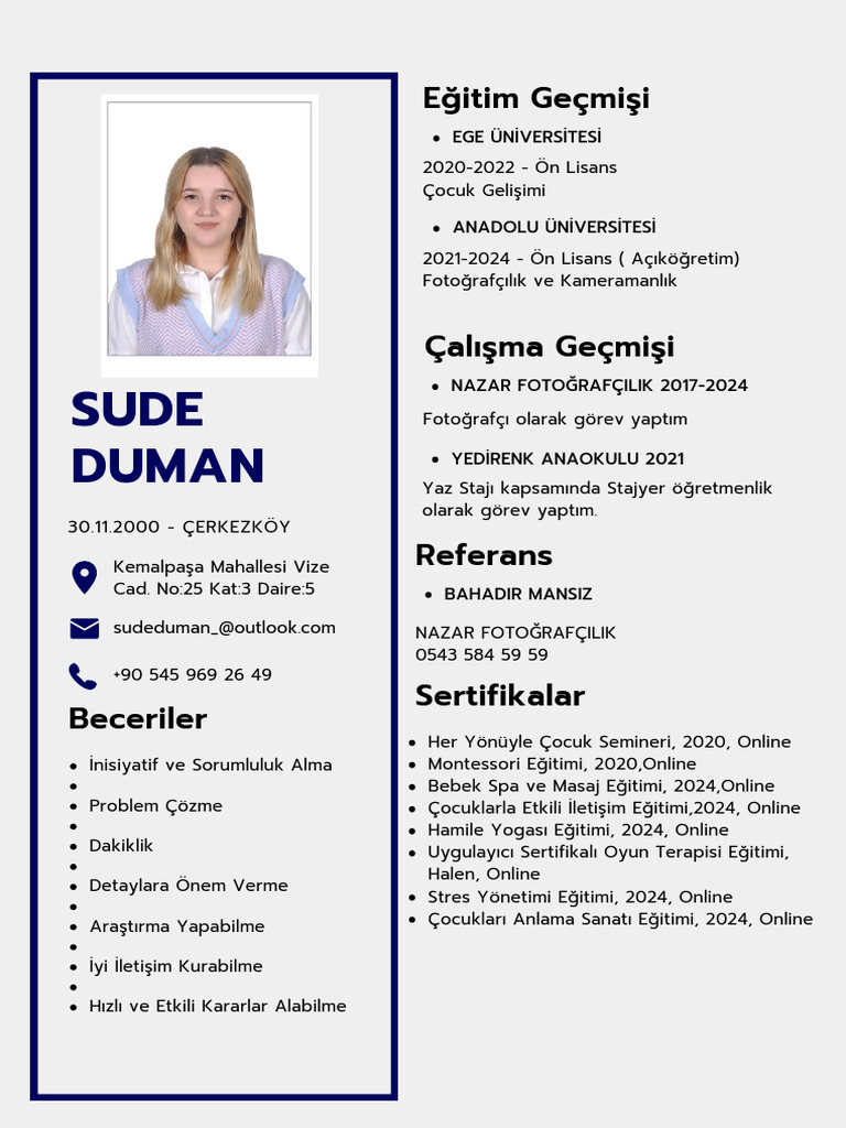 Sude Duman CV | PDF