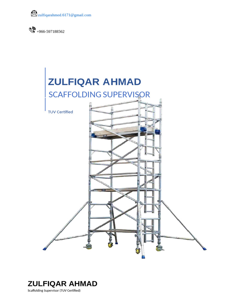 Scaffolding Supervisor CV - Zulfiqar Ahmad | PDF