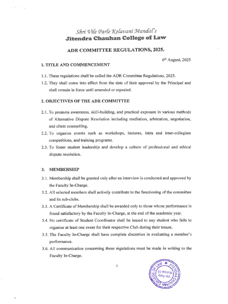 ADR Regulations, 2025 | PDF