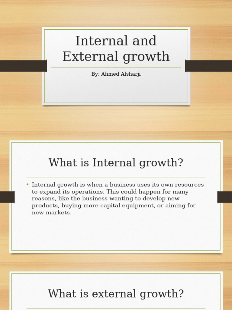 Internal and External Growth | PDF