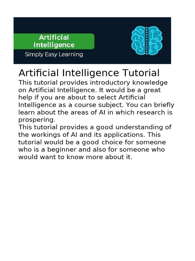 Beginner's Guide to Artificial Intelligence | PDF | Machine Learning ...
