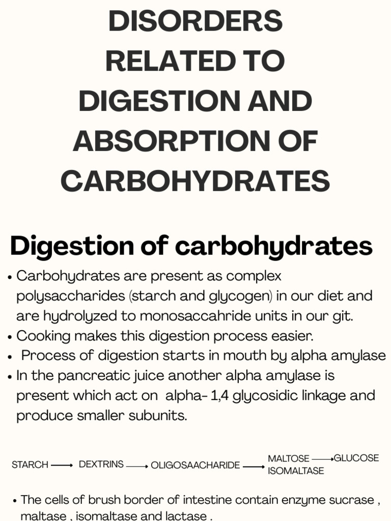 Monosaccharide Absorption Disorders | PDF | Glucose | Carbohydrates