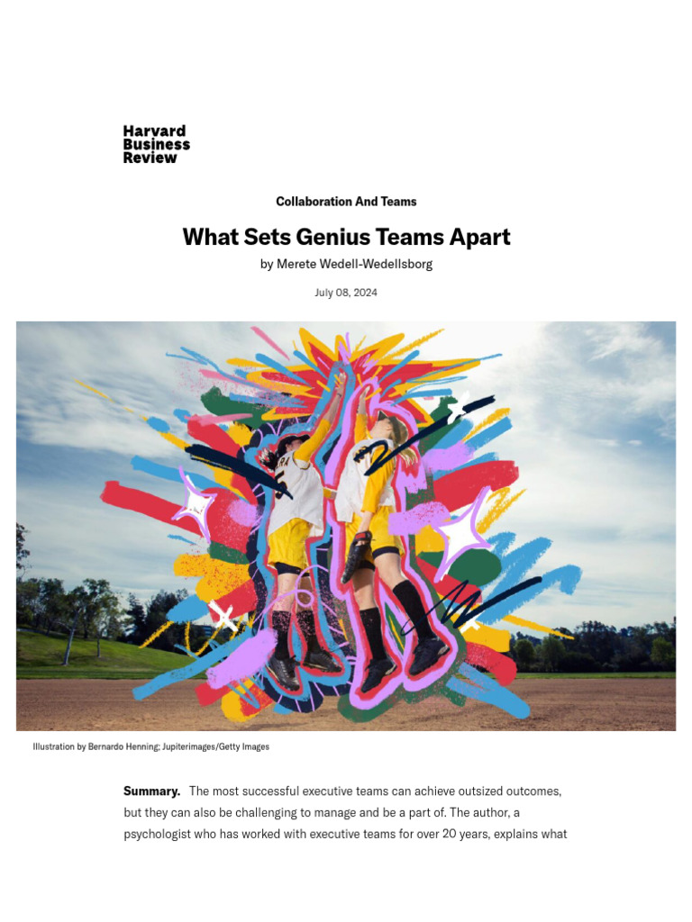 Genius Teams: Managing Productive Tension | PDF | Psychological ...