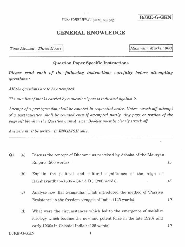 Ifs General Knowledge 2023 | PDF