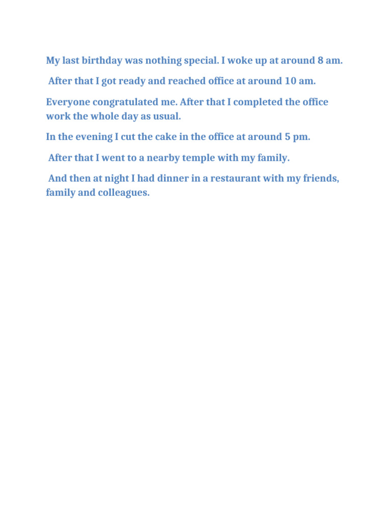 Last Birthday | PDF