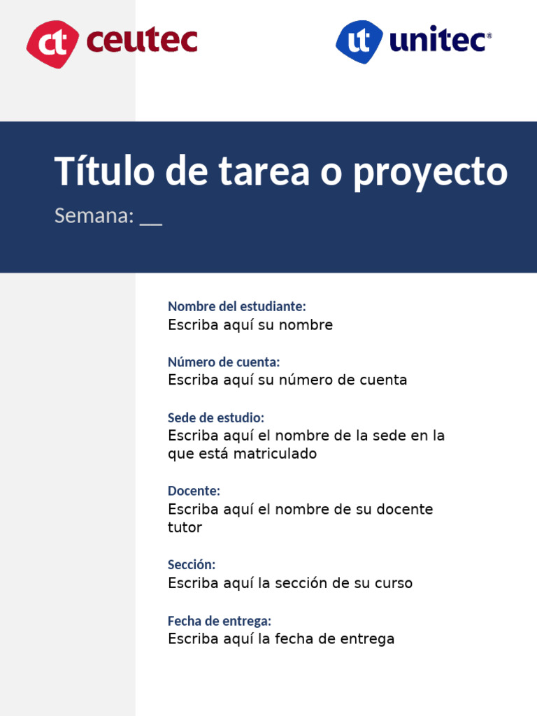 Portada Tareas Ceutec | PDF
