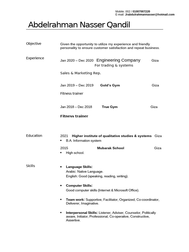 CV Abdelrahman | PDF