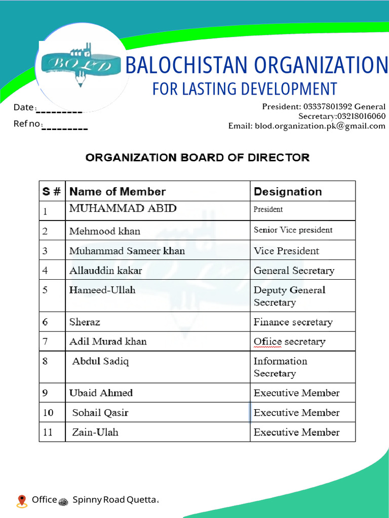Organization Board Desiginations | PDF
