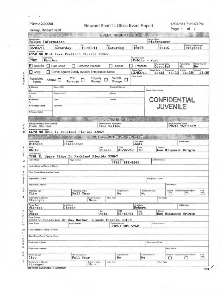 BSO Event Report #PD11-12-00098 | PDF