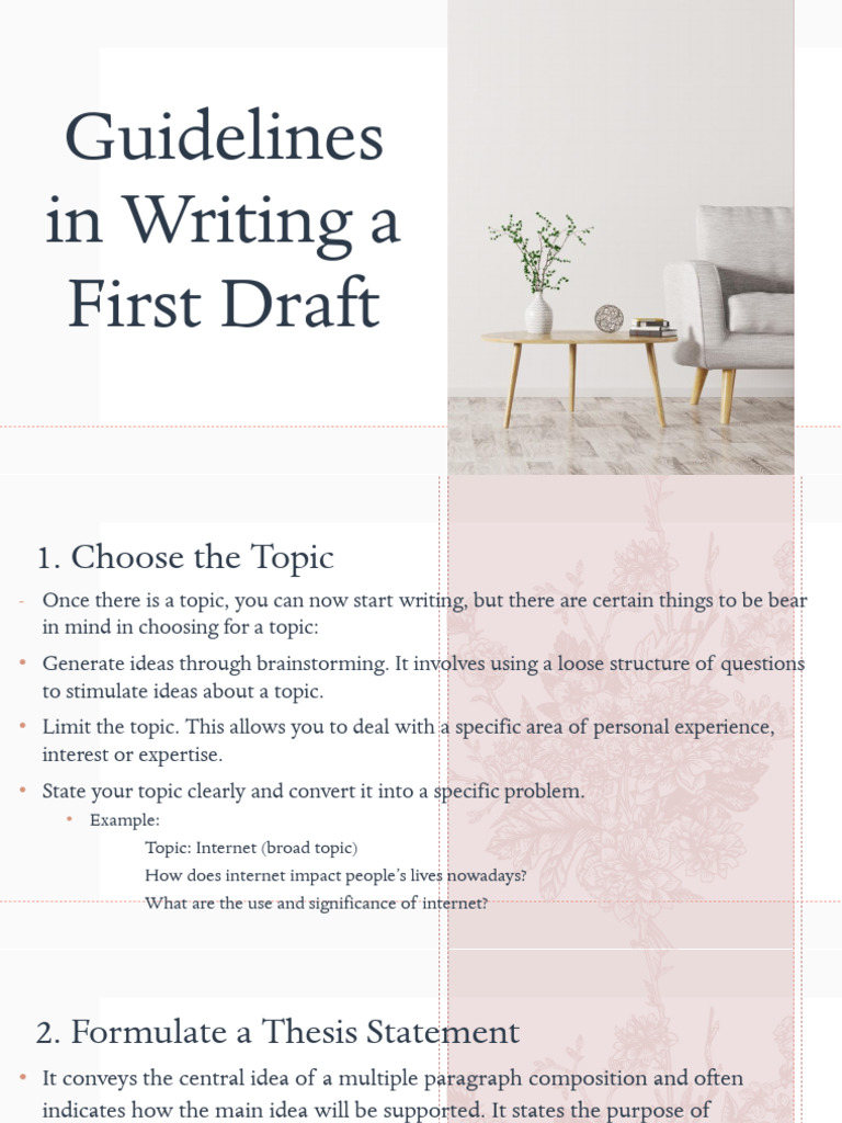 First Draft Writing Guidelines | PDF | Creative Nonfiction | Essays