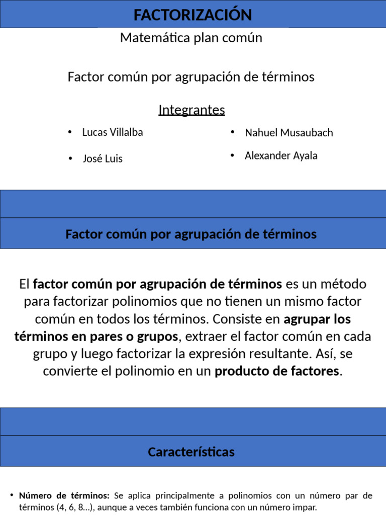 Factor Común en Polinomios | PDF