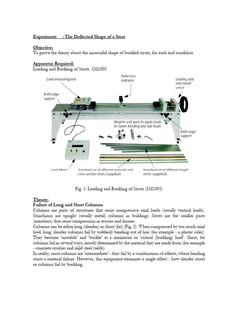Apparatus 11 Buckling of Beams | PDF | Buckling | Bending