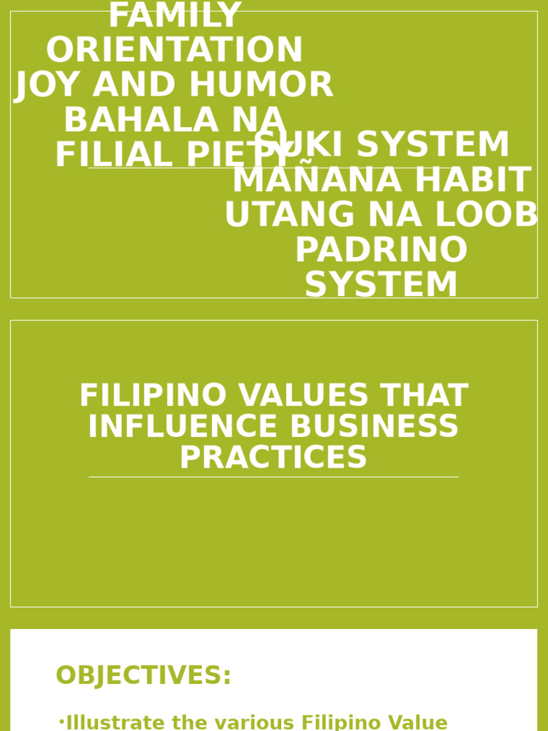Filipino Value System That Influence Business Practices | PDF | Social ...