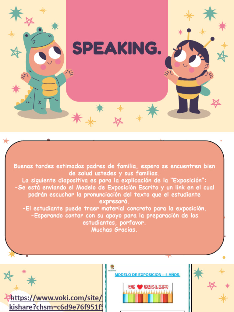4 Años - Speaking - Unidad 4 | PDF