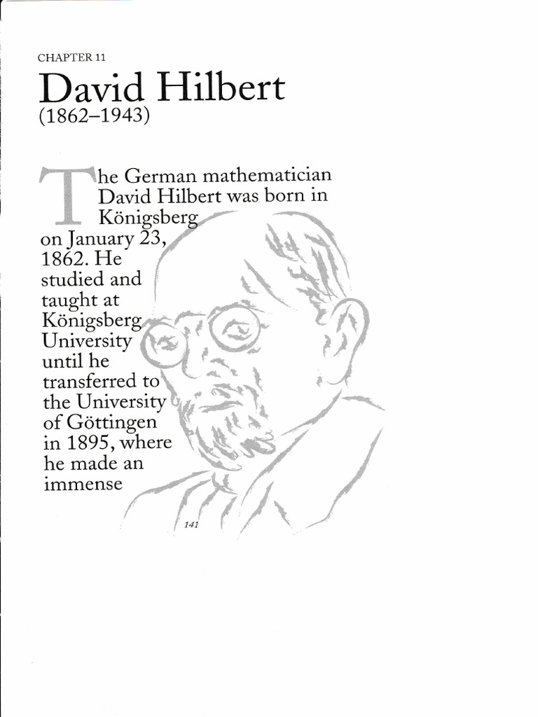 Chapter11 DavidHilbert | PDF