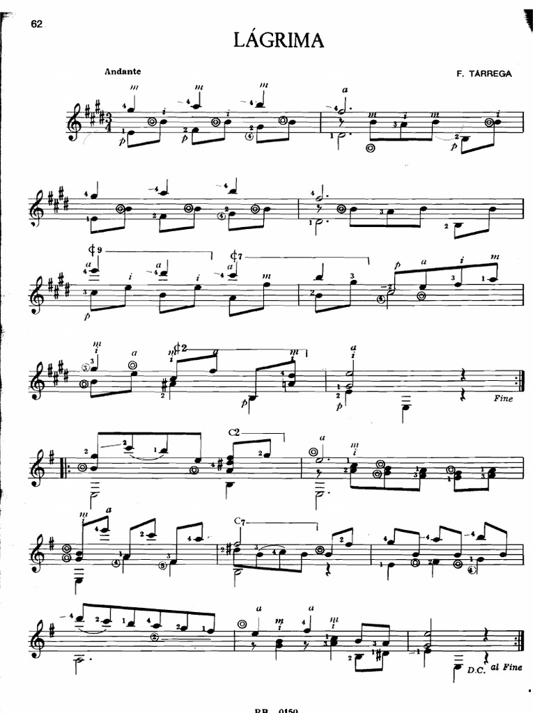Lágrima - Tárrega | PDF