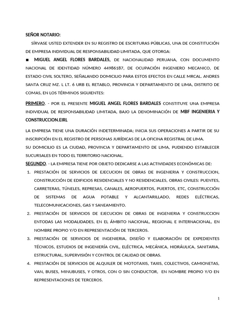 Eirl SR Miguel Bardales Flores | PDF | Ley procesal | Arbitraje