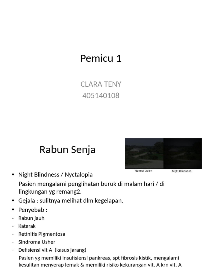 Panduan Rabun Senja dan Retinitis Pigmentosa | PDF
