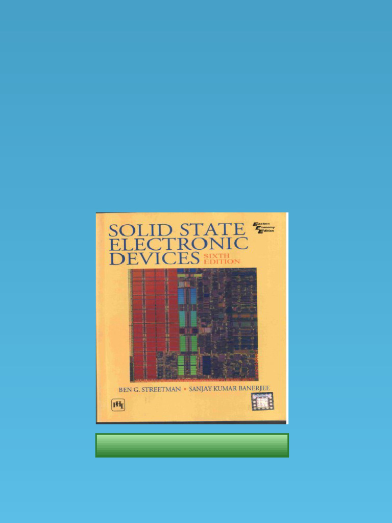 (Ebook) Solid State Electronic Devices, 6th Edition by Ben G. Streetman, Sanjay Kumar Banerjee ...