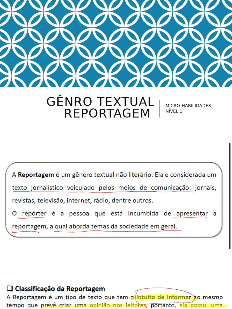 Gênro Textual Reportagem | PDF