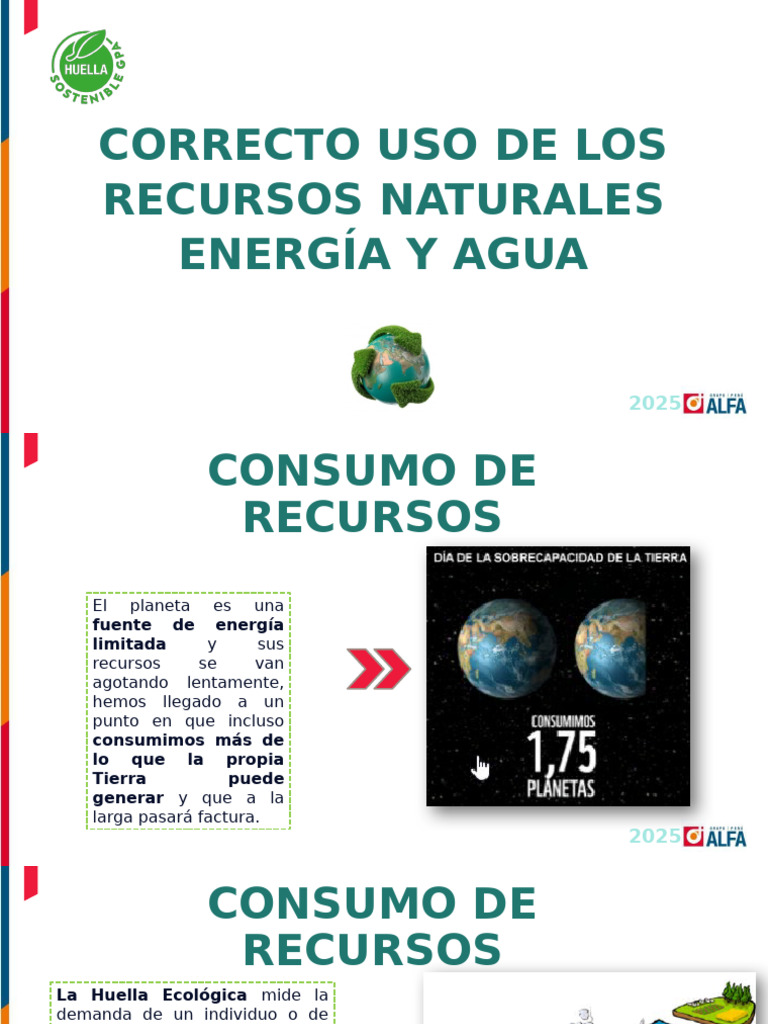 Correcto Uso de Los Recursos Naturales (Energia y Agua) | PDF | Gases ...