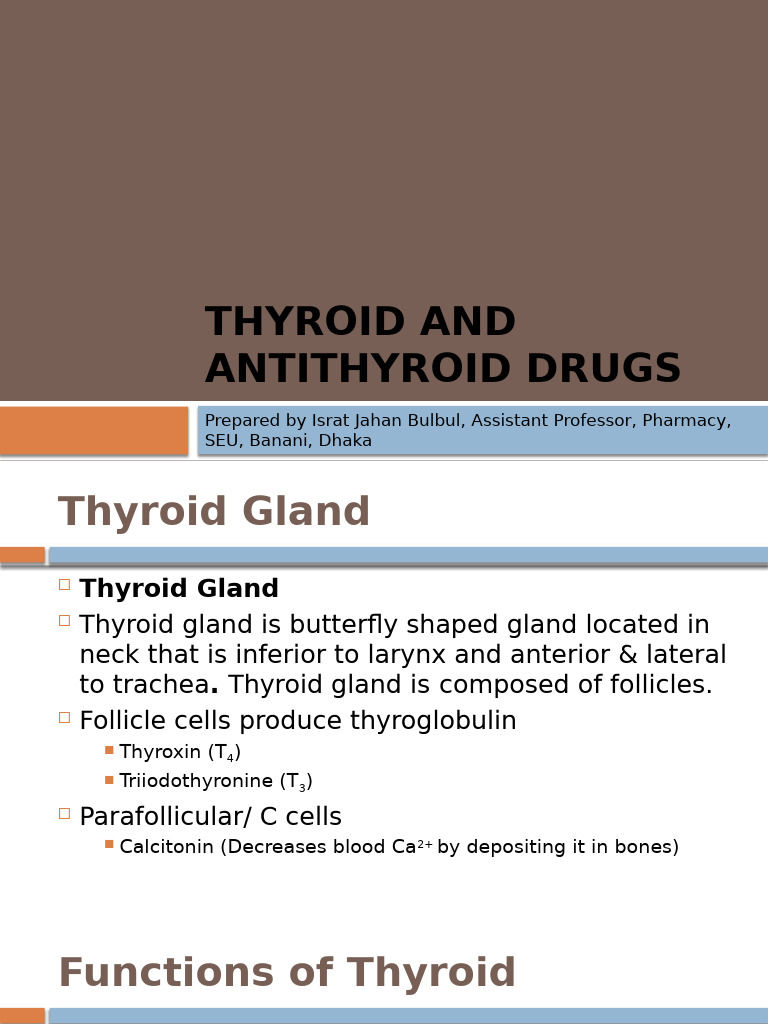 Thyroid and Antithyroid Drugs | PDF | Hyperthyroidism | Thyroid