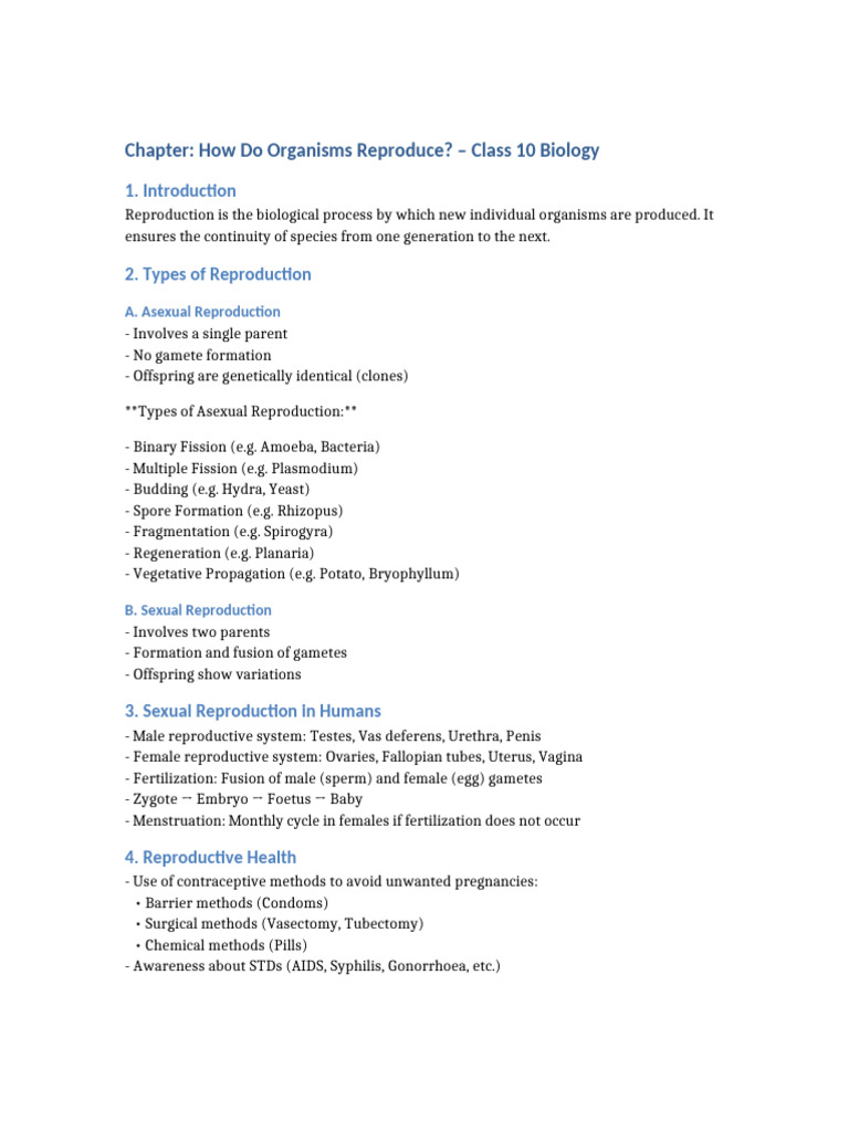 Organism Reproduction: Asexual vs Sexual | PDF