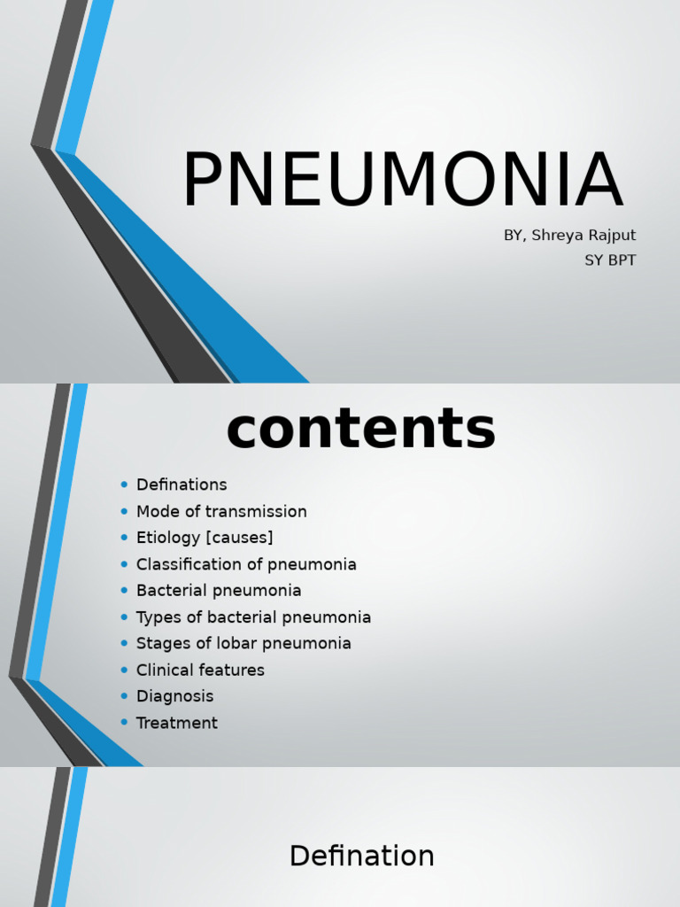 Pneumonia Pathology | PDF | Pneumonia | Lung