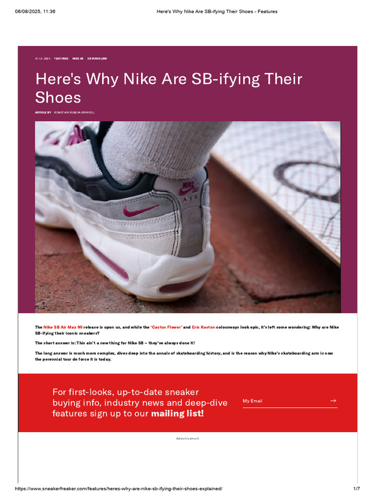 Here's Why Nike Are SB-Ifying Their Shoes - Features | PDF | Nike ...