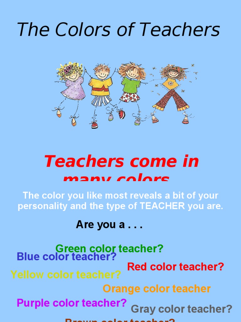 Teacher Colors and Personalities | PDF | Self-Improvement