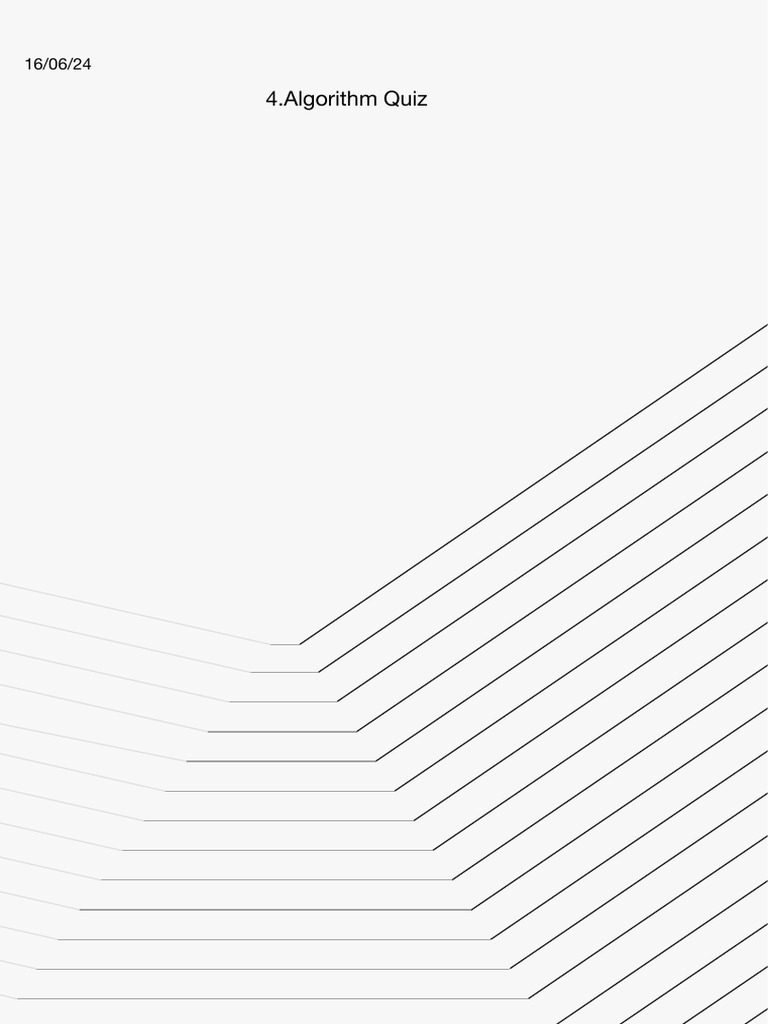 4.algorithm Quiz | PDF