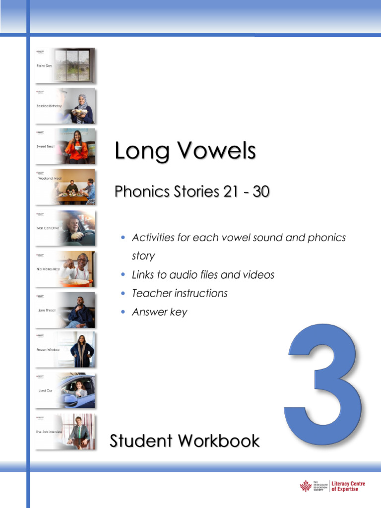 Long Vowel Sounds Workbook Answer Key | PDF | Phonics | Phonetics