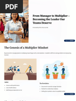 Multipliers: Unlocking Leadership Potential | PDF | Leadership | Mindset