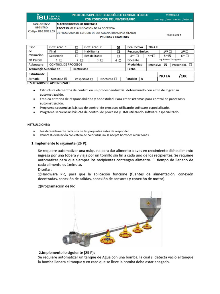 Control de Procesos industriales-RT | PDF | Controlador lógico ...