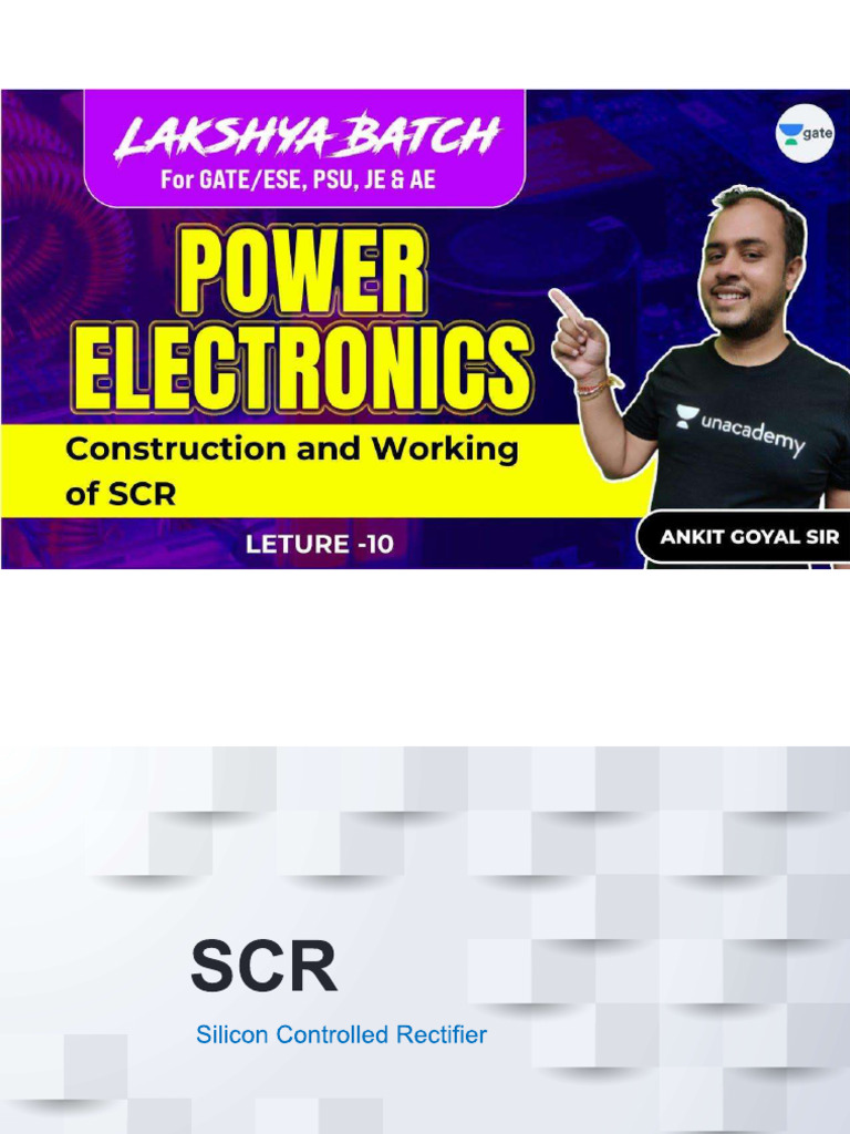 Lect 10 Construction and Working of SCR | PDF